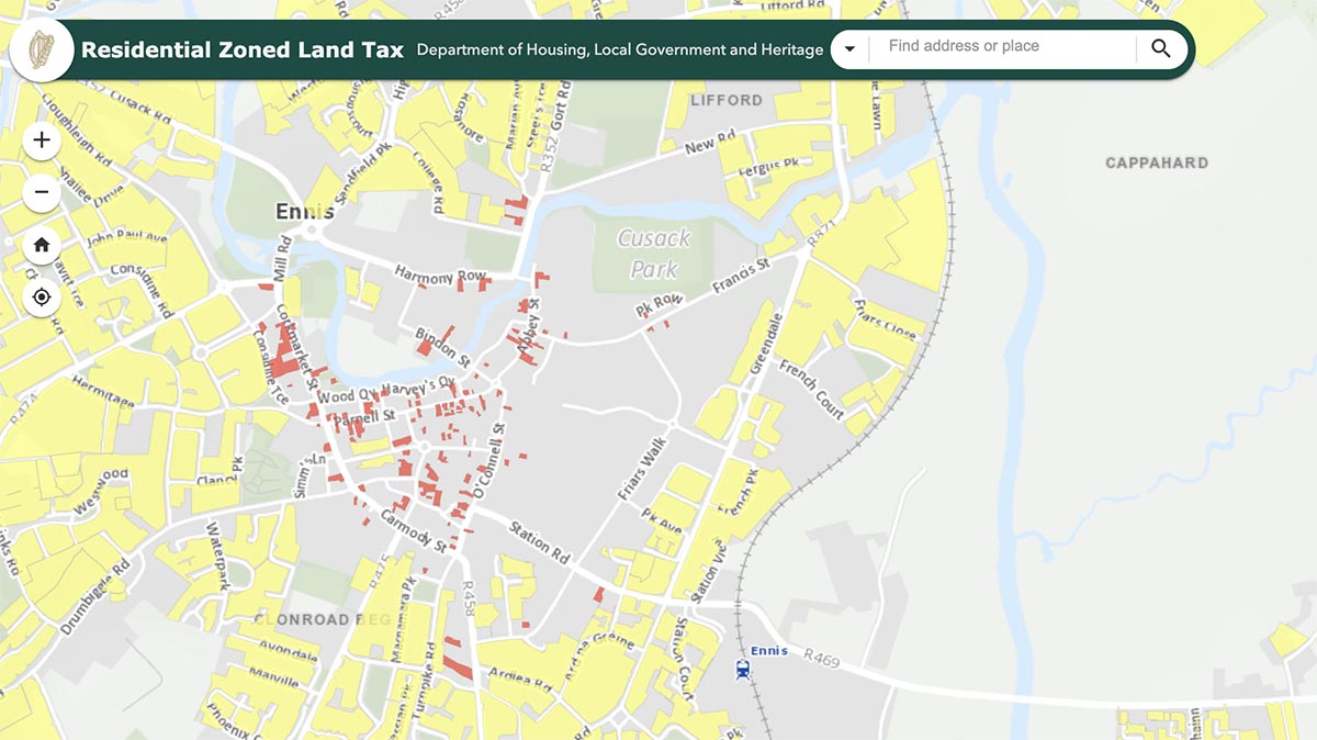 Residential Zoned Land Tax Draft Map available to view - The Clare Herald