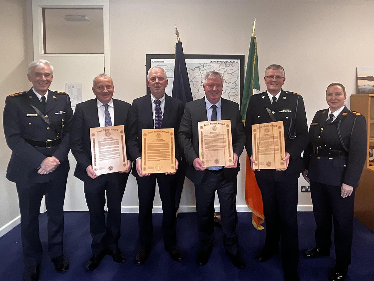 Scott Medal citations presented at Ennis Garda station - The Clare Herald